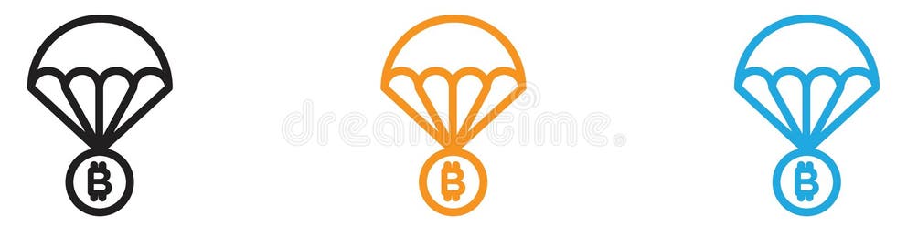 Bitcoin Airdrop Vector Logo Set Collection for Web App Ui Stock Vector ...