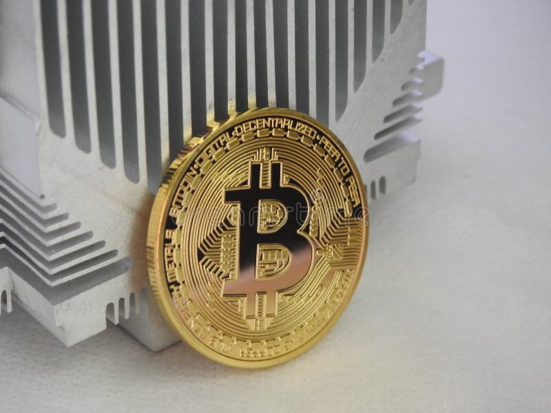 Bitcoin on Aluminium Profile Editorial Photography - Image of invest ...