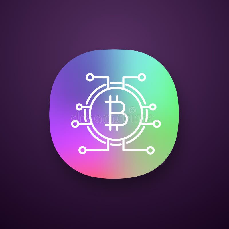 Bitcoin app icon stock vector. Illustration of icon - 175555278
