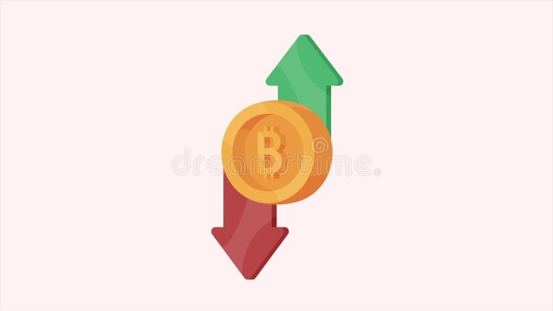 Bitcoin with Arrows Ecommerce Animation Stock Footage - Video of ...