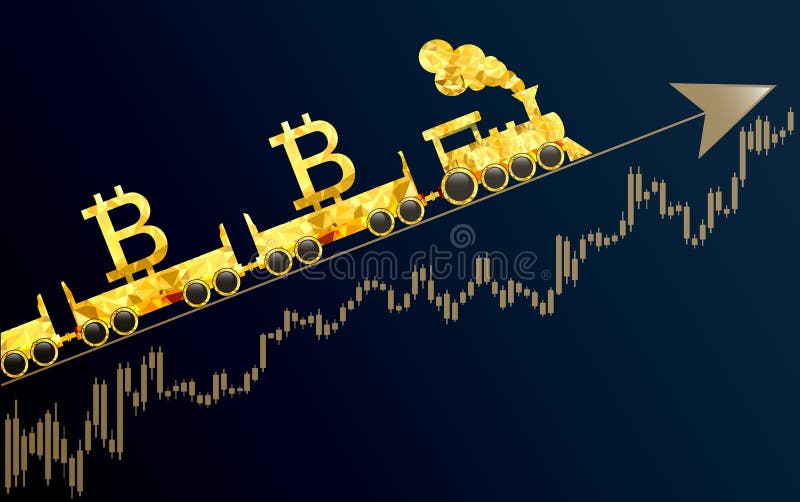 Bitcoin As a Speeding Train Stock Vector - Illustration of arrow ...