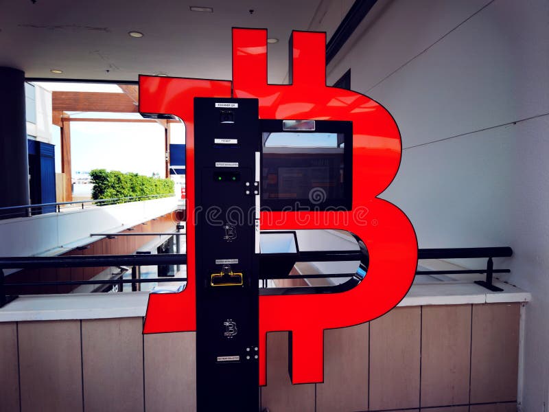 Bitcoin ATM. Crypto Currency. Money Technology Stock Photo - Image of ...