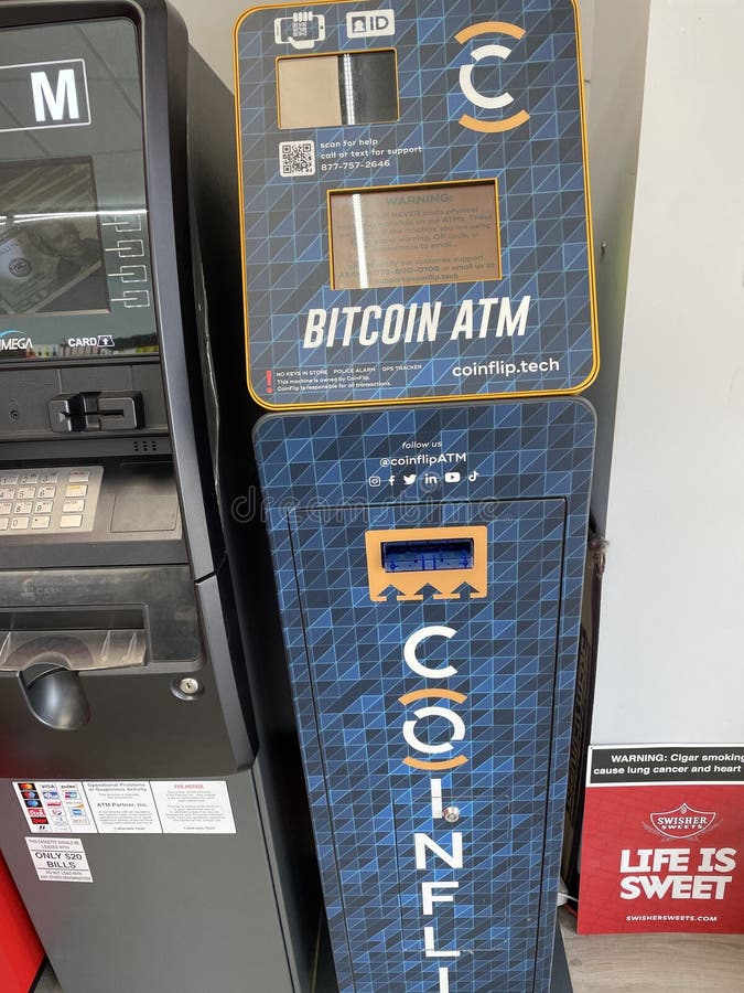 Bitcoin ATM Machine Against a Wall Editorial Image - Image of virtual ...