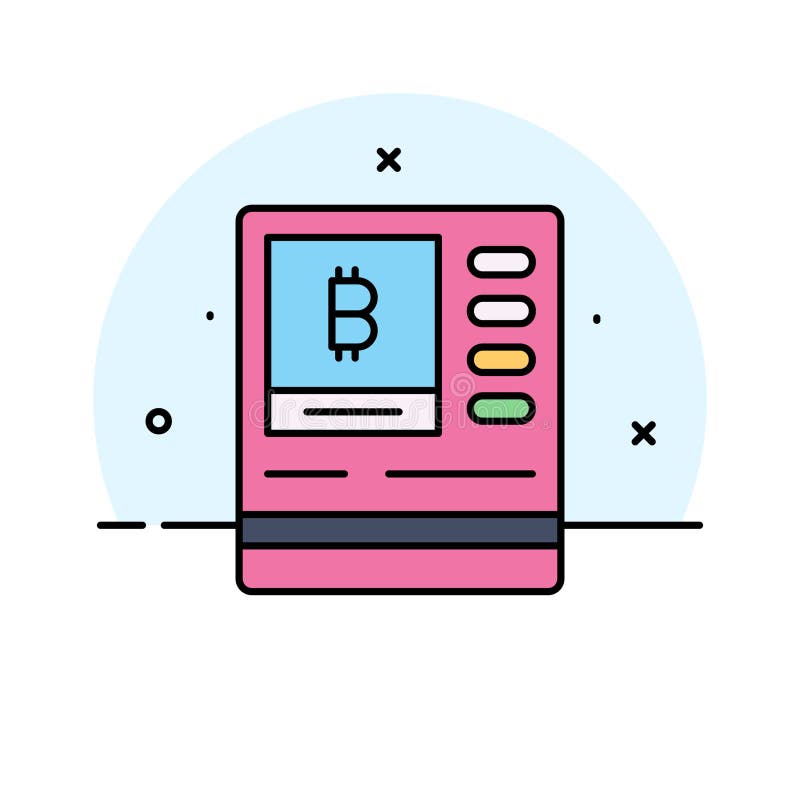 Bitcoin Atm Machine Vector Design Ready for Premium Download Stock ...