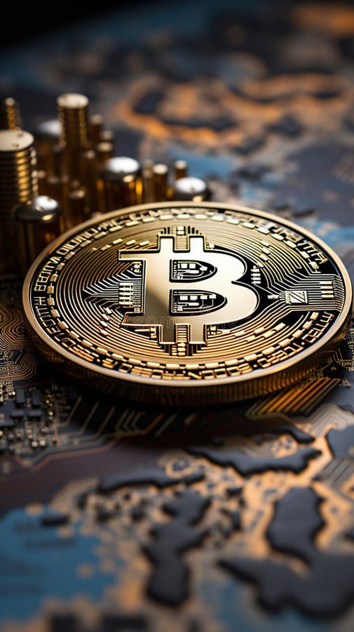 Bitcoin Backdrop Adorned with a Global Map, Illustrating Its Worldwide ...