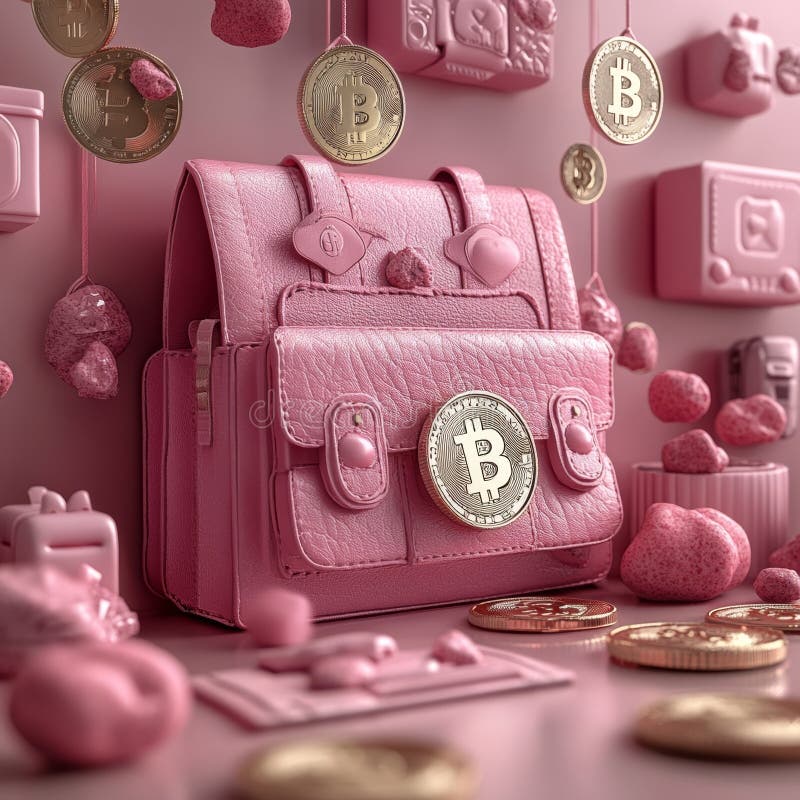 Bitcoin Backpack stock illustration. Illustration of technology - 336873175