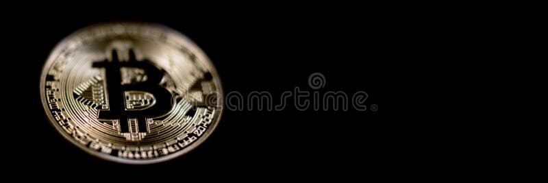 Bitcoin Banner Header. Gold Coin Stock Image - Image of currency ...