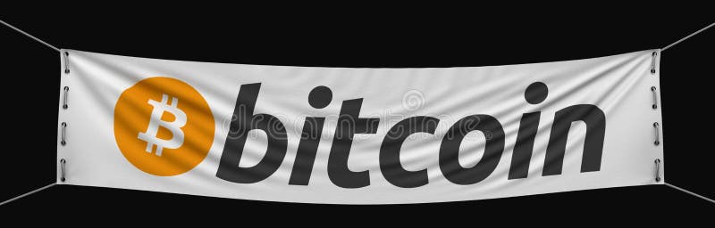 Image of Bitcoin banner stock illustration. Illustration of commerce ...