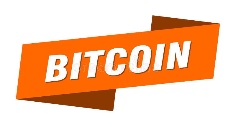 Bitcoin Banner Template. Bitcoin Ribbon Label Stock Vector ...