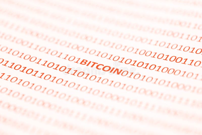 Bitcoin in Binary Code stock image. Image of network - 31664277