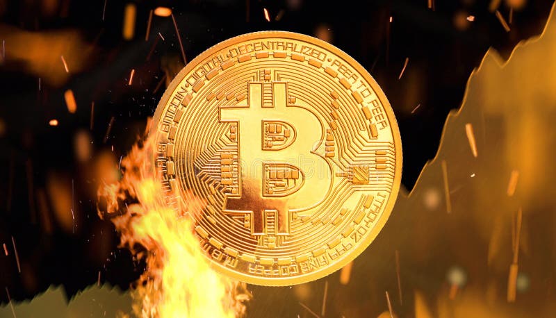 Bitcoin - Bit Coin BTC the New Crypto Currency Stock Image - Image of ...