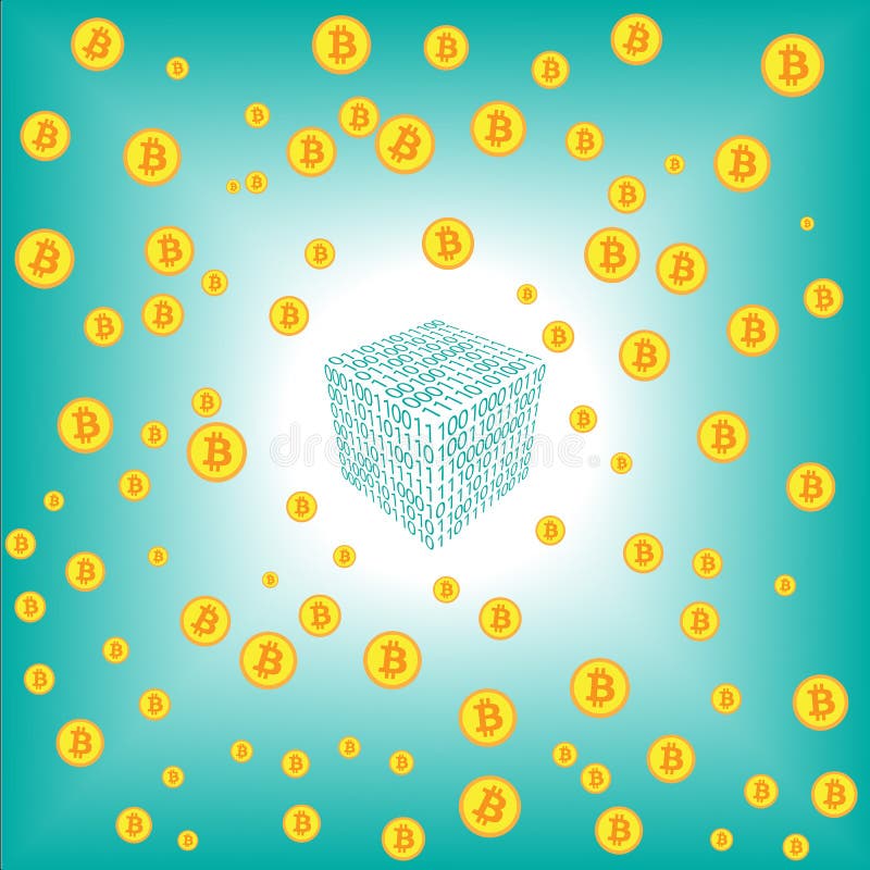 Bitcoin Investment, Enlarge. Stock Vector - Illustration of currency ...