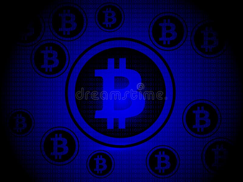 Bitcoin with Blue Background Stock Illustration - Illustration of ... Bitcoin with Blue Background Stock Illustration - Illustration of ...