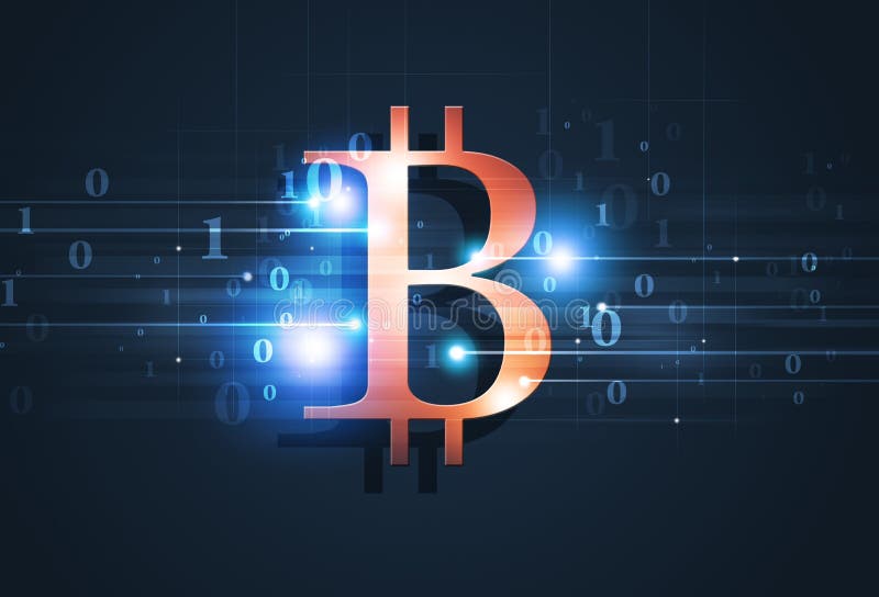 Bitcoin Blue Business Background Stock Illustration - Illustration of ...
