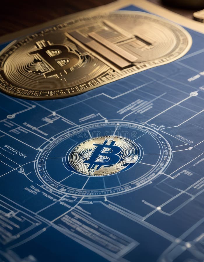 Bitcoin Blue Technical Blueprint Stock Photos - Free & Royalty-Free ...
