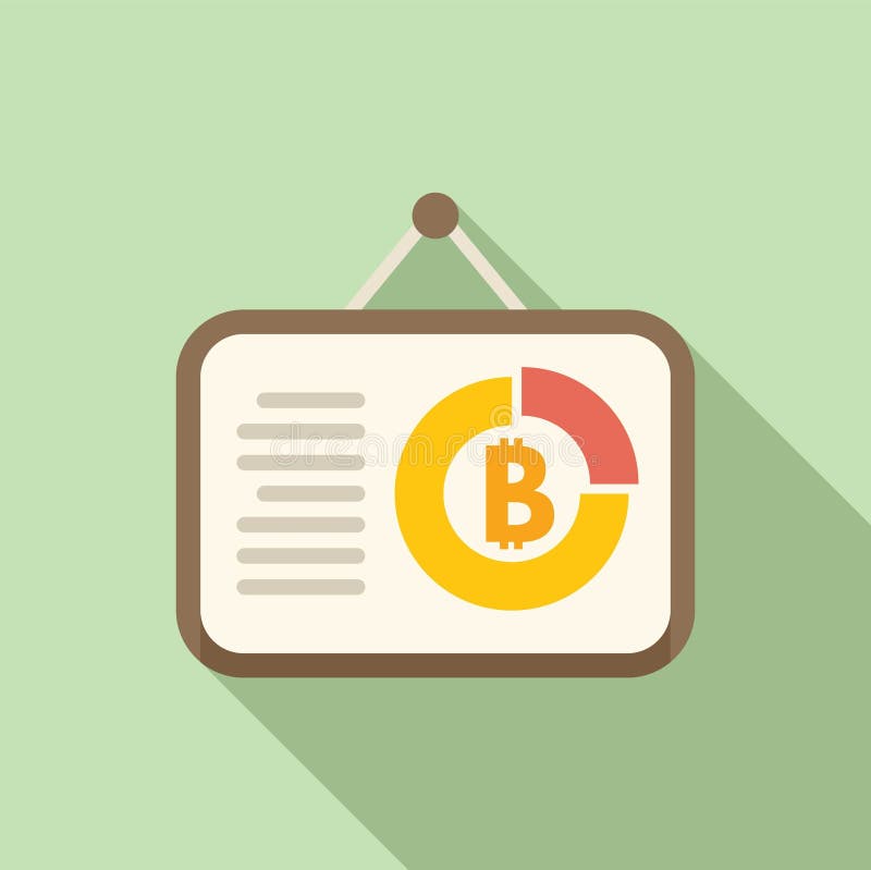 Bitcoin Board Icon Flat Vector. Chart Bar Graph Stock Vector ...