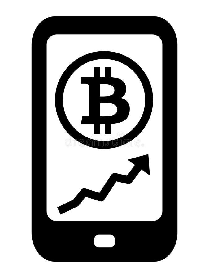 Bitcoin Broker App Smartphone Vector Icon Stock Vector - Illustration ...