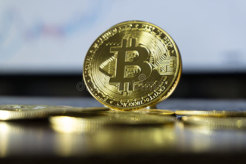 Bitcoin BTC Cryptocurrency Coins. Stock Market Concept Stock Image ...