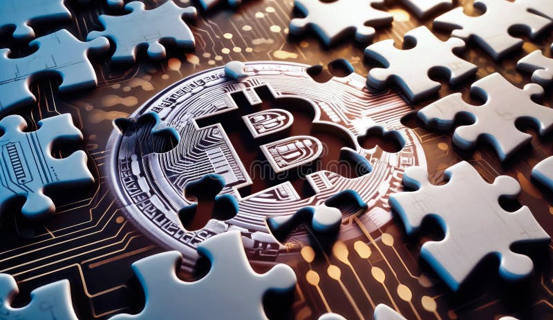 Bitcoin in Captivating As Jigsaw Puzzle Pattern, Cryptocurrency ...