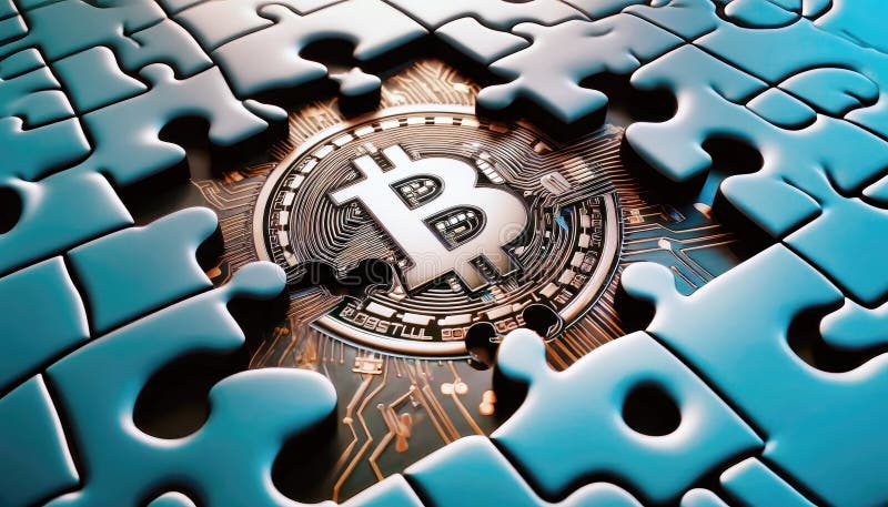 Bitcoin in Captivating As Jigsaw Puzzle Pattern, Cryptocurrency ...