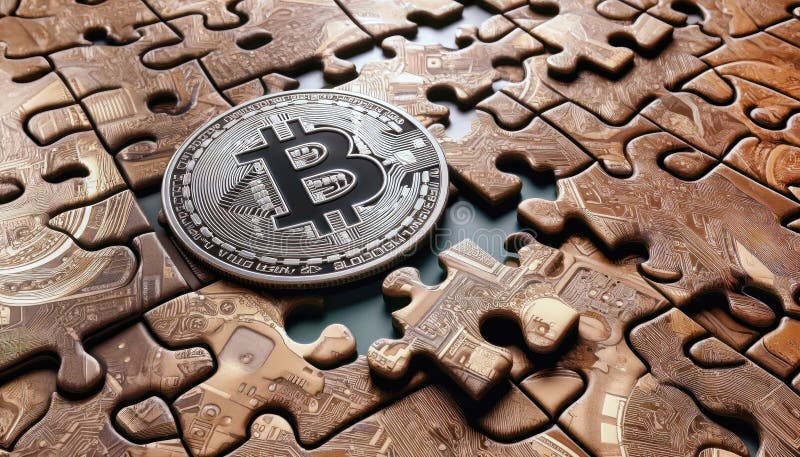 Bitcoin in Captivating As Jigsaw Puzzle Pattern, Cryptocurrency ...