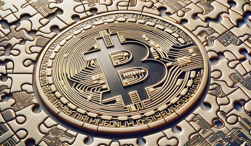 Bitcoin in Captivating As Jigsaw Puzzle Pattern, Cryptocurrency ...