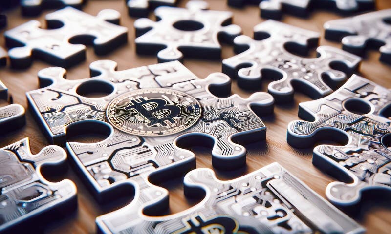 Bitcoin in Captivating As Jigsaw Puzzle Pattern, Cryptocurrency ...