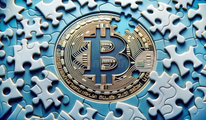 Bitcoin in Captivating As Jigsaw Puzzle Pattern, Cryptocurrency ...
