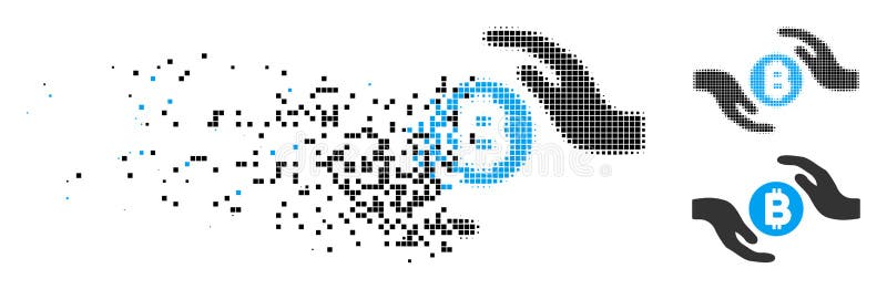 Dissolving Dotted Halftone Bitcoin Care Hands Icon Stock Vector ... Dissolving Dotted Halftone Bitcoin Care Hands Icon Stock Vector ...