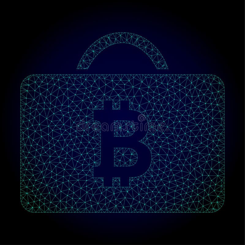 Bitcoin Case Polygonal Frame Vector Mesh Illustration Stock Vector ...