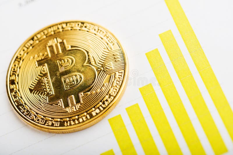 Bitcoin with chart graph stock photo. Image of bitcoin - 123031846
