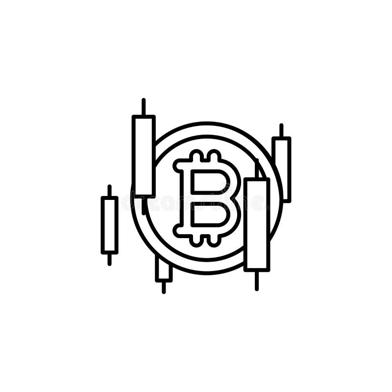 Bitcoin, Chart Icon. Element of Crypto Currency Icon Stock Illustration ...