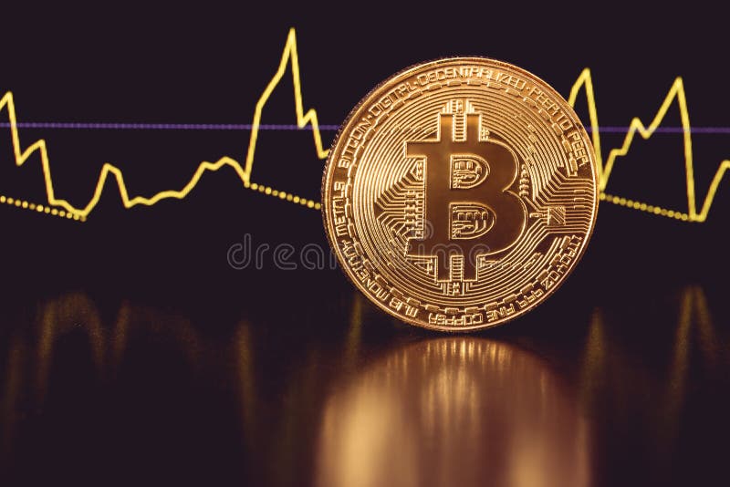 Bitcoin with chart stock photo. Image of payment, crypto - 103876578