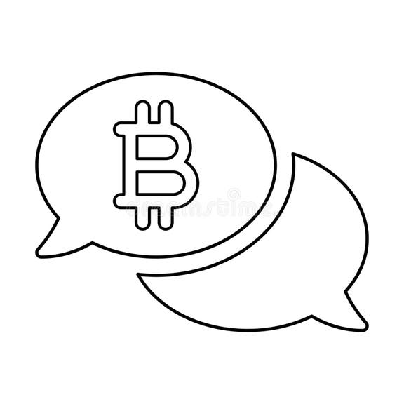 Bitcoin Chat Icon stock vector. Illustration of cryptocurrency - 286662343