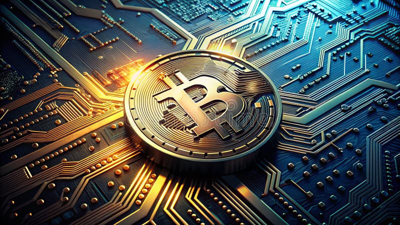 Bitcoin Circuit Board Silhouette a Visual Representation of ...