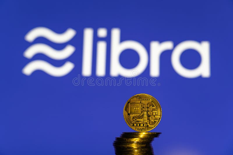 Bitcoin Coin with the Facebook Logo on a Smartphone Screen Editorial ...