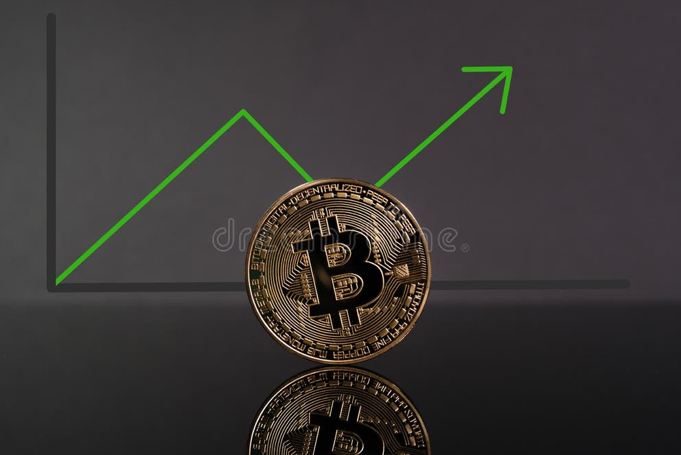 The Bitcoin Coin is Facing a Positive Chart Stock Image - Image of icon ...