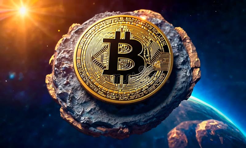 Bitcoin Coin in Outer Space Stock Video - Video of cosmos, star: 346130655
