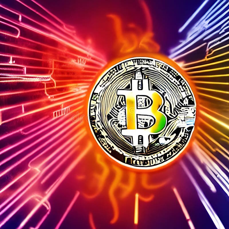 Bitcoin Coin Illustration. Concept E-commerce Stock Illustration ...