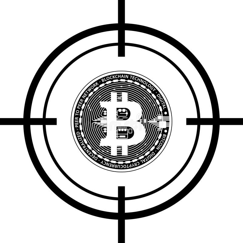 Bitcoin Coin in the Sight of the Weapon. the Hunt for Bitcoin Stock ...