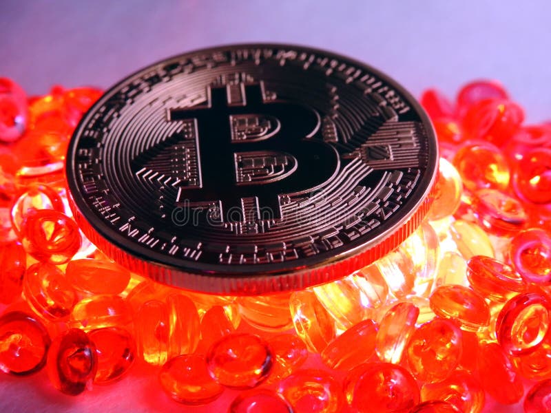 Bitcoin Coin Top Red Hot Burning Beats Stock Photos - Free & Royalty ...