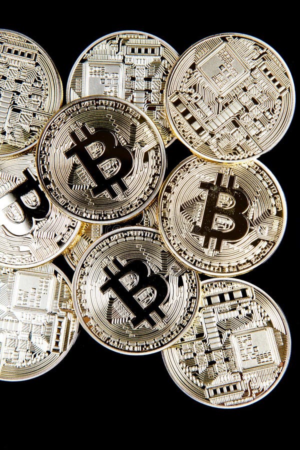 Bitcoin coins group stock photo. Image of commerce, electronic - 155757474