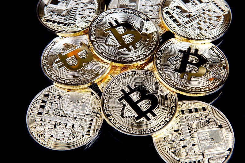 Bitcoin coins group stock photo. Image of concept, finance - 155757298