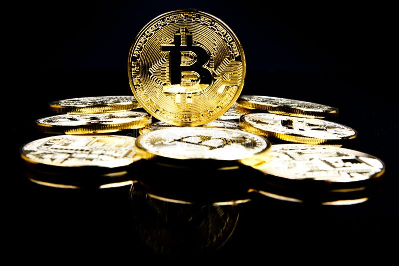 Bitcoin coins group stock photo. Image of group, financial - 155757532