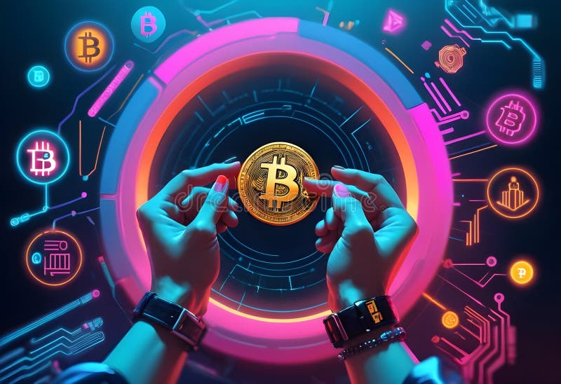 Bitcoin Coins Installed in the System Cryptocurrency. Stock ...