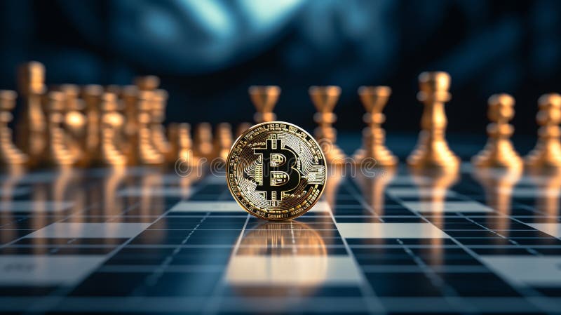 Bitcoin Coins Located on a Chess Board. - Planning and Investment ...