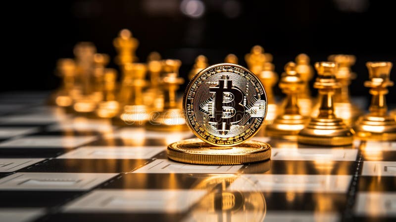 Bitcoin Coins Located on a Chess Board. - Planning and Investment ...