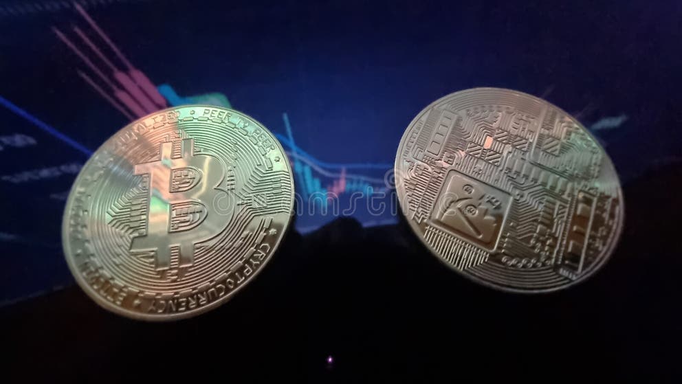 Bitcoin coins money stock photo. Image of watch, coins - 267124818