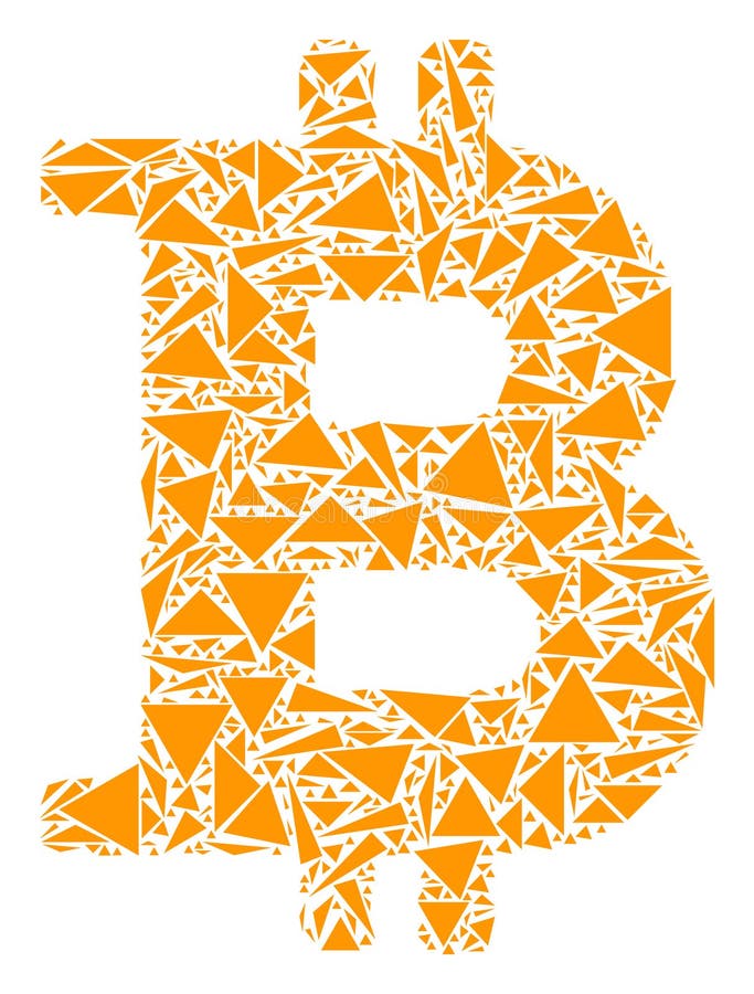 Bitcoin Collage of Triangles Stock Vector - Illustration of ...