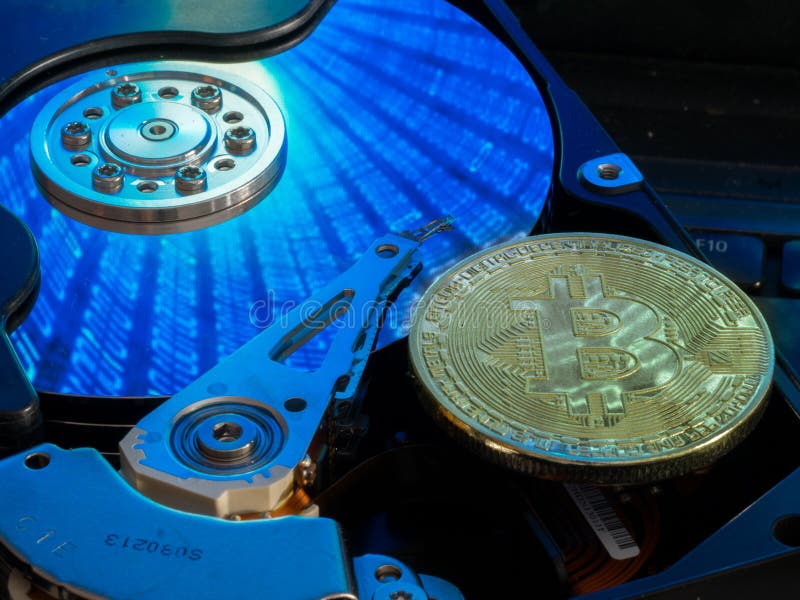 Bitcoin stock photo. Image of cybercurrency, electronic - 113176822
